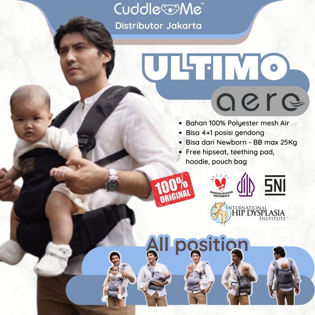 Jual CuddleMe Ultimo Carrier - Aero Carrier Gendongan Bayi 4 Posisi ...