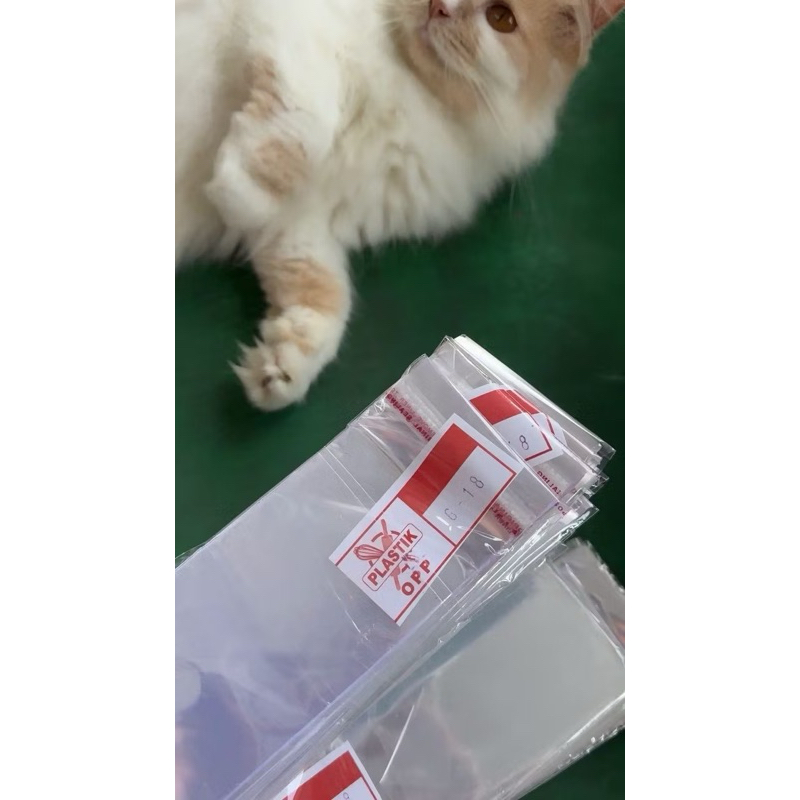 Jual Plastik opp 1 lembar/one sheet 6x18+lem (1 pack isi 100 lembar ...