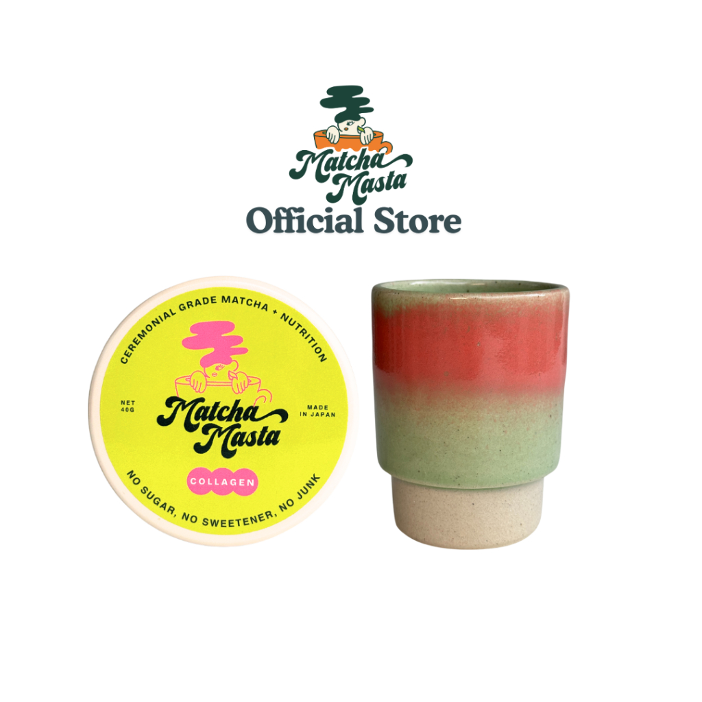 Jual Matcha Masta Hot Matcha + Collagen Mug Set (40g Matcha + Collagen ...