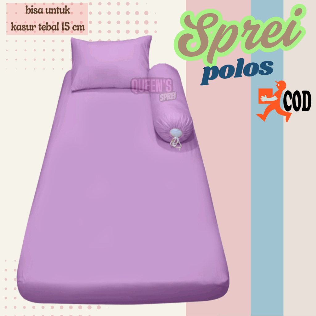 Jual Sprei Polos 90 x 200 x 20 sprei no 4 sudut karet | Shopee Indonesia