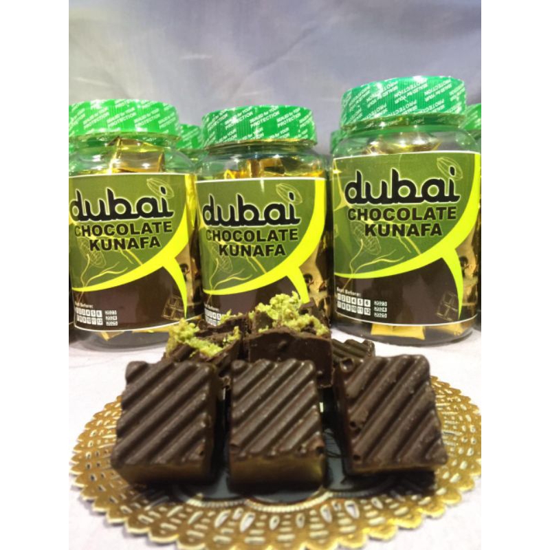 Jual Dubai Chocolate Dadu Kunafa Crunchy/isi 17 pcs per toples/dijual ...