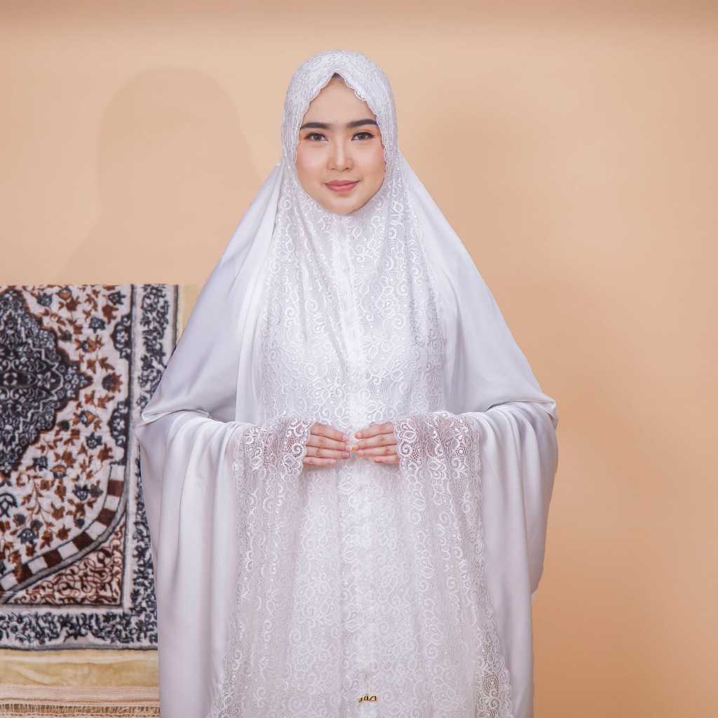 Jual Shofura - Raya Putih - Mukena Lace Mewah Eksklusif - Untuk Hari ...