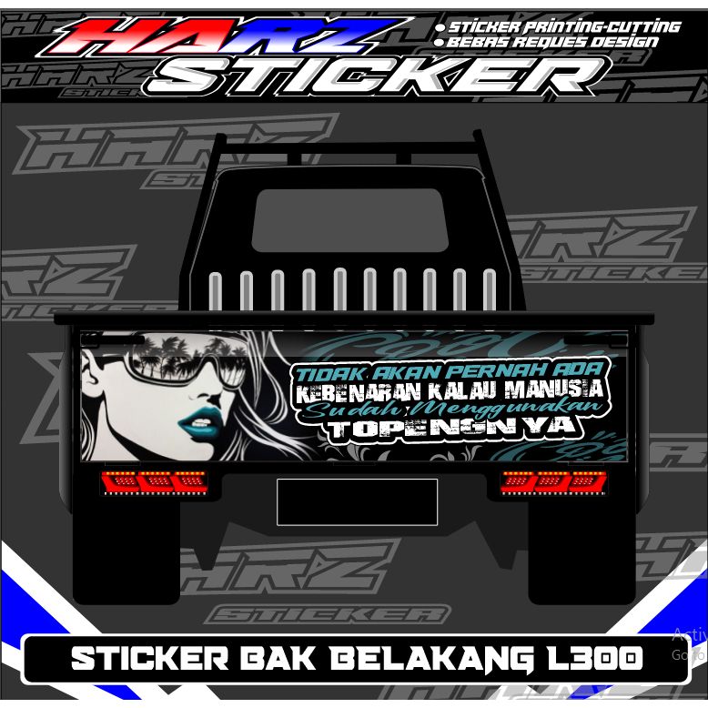 Jual [TERBARU]Stiker Pintu Belakang Mobil Pick Up L300-Stiker Variasi ...