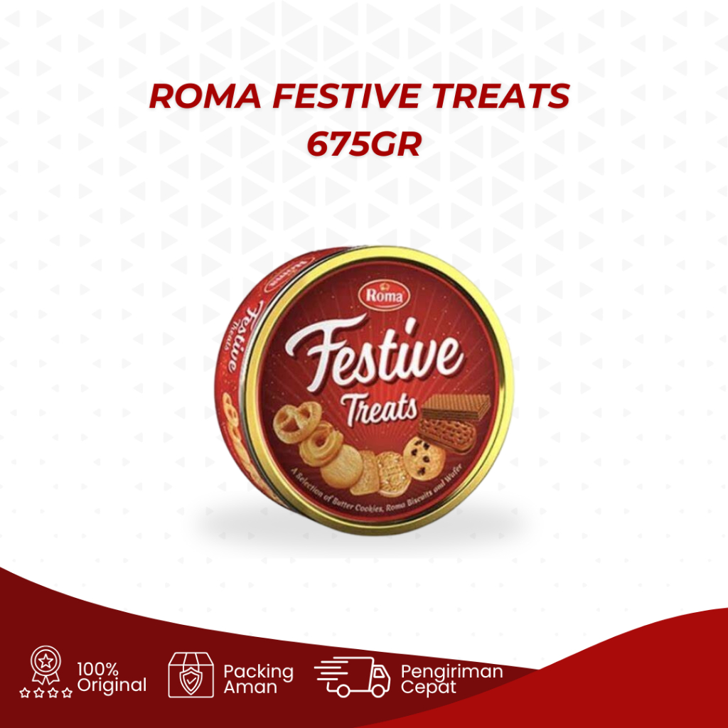 Jual Roma Festive Treats Butter Cookies Biscuits Wafer Biskuit aneka ...