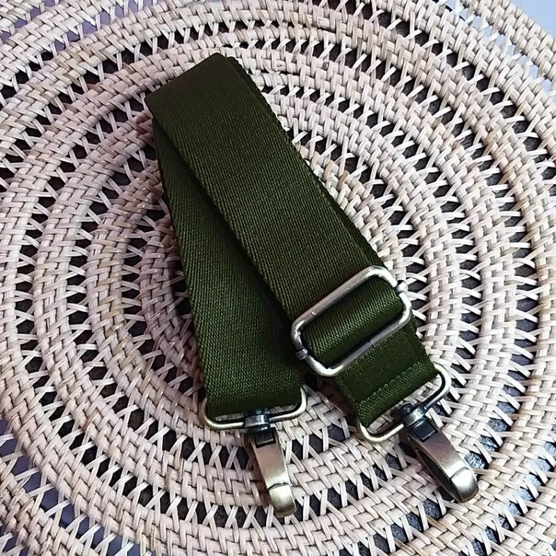 Jual Tali Tas Siap Pakai MOSS HIJAU ARMY CANVAS POLYESTER NYLON ...