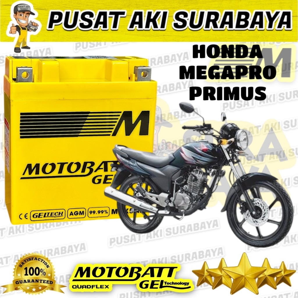 Jual DIJAMIN ORIGINAL MOTOBATT MTX5AL HONDA MP MEGAPRO PRIMUS OLD 2007 ...