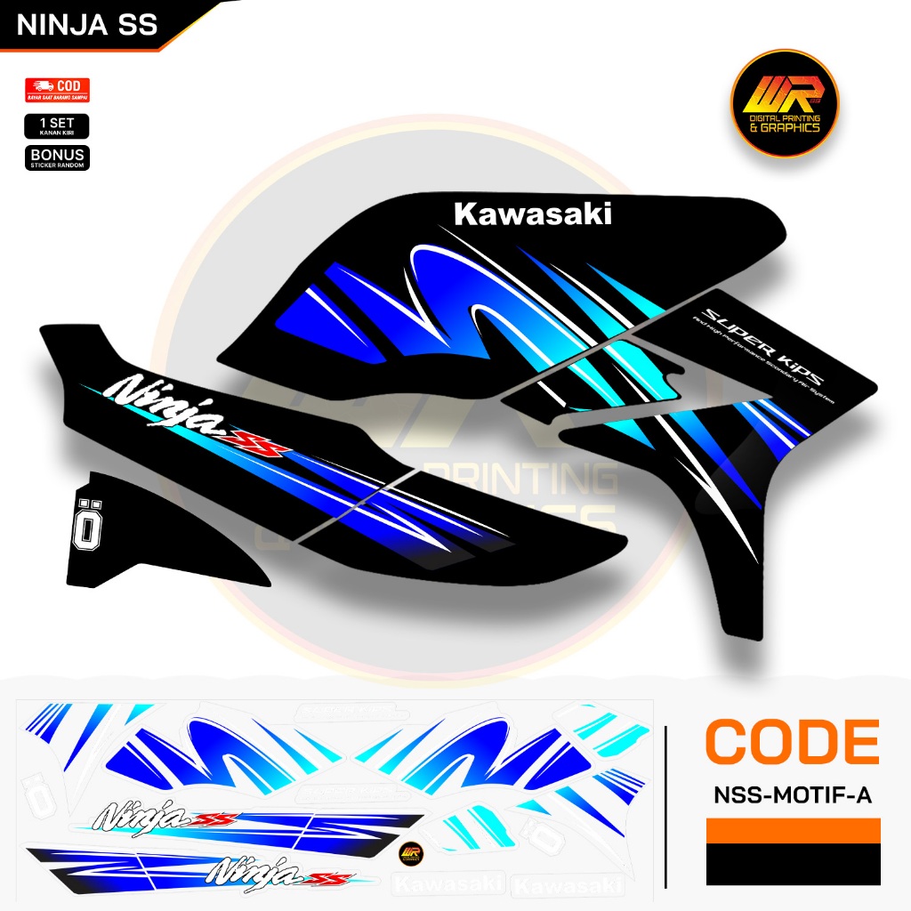 Jual Striping New Variasi Ninja SS Bahan Bening Variasi Sticker New ...