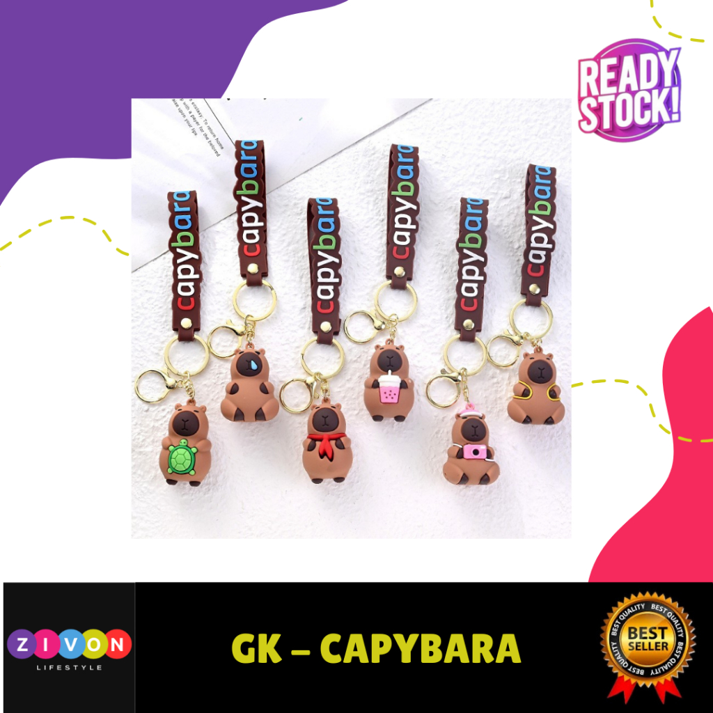 Jual Zivon Ganci Capybara Keychain Gantungan Kunci Tas Backpack Capy ...