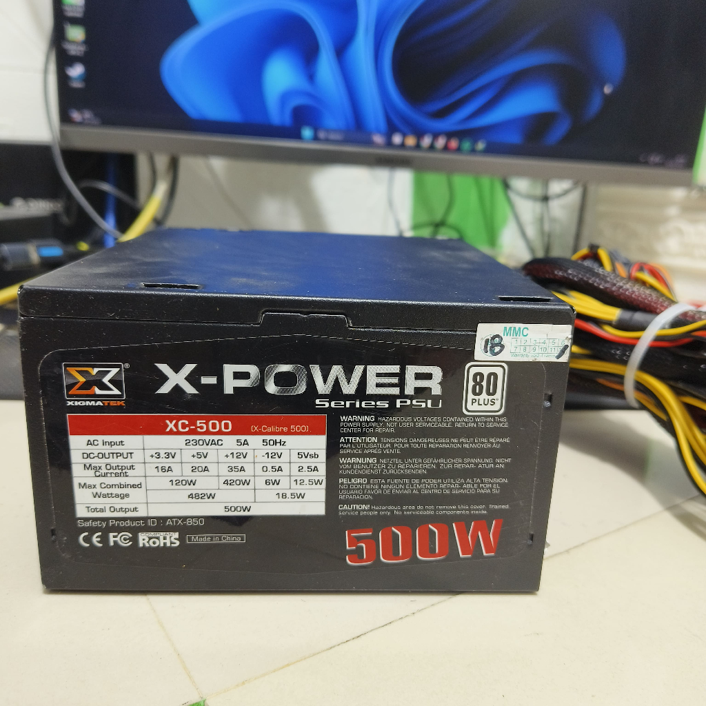 Jual PSU GAMING XIGMATEK 500W 80+ PLUS X-POWER POWER SUPPLY | Shopee Indonesia