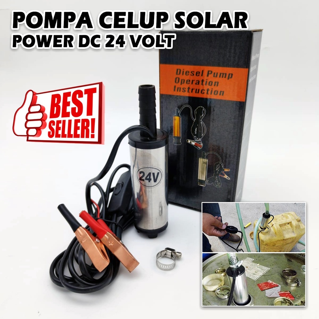Jual Pompa Celup Solar Power DC 24 Volt Pompa Celup Minyak Solar Mini ...