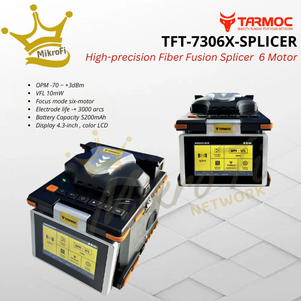 Jual Tarmoc TFT-7306X-SPLICER | 6 Motor Fiber Optic Fusion Splicer Alat ...