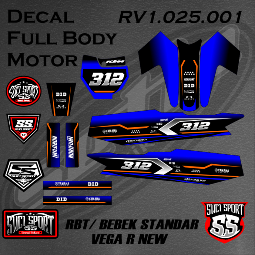 Jual DECAL RBT VEGA NEW DECAL TRAIL COSTUM FULL BODY (RV1.025.001 ...