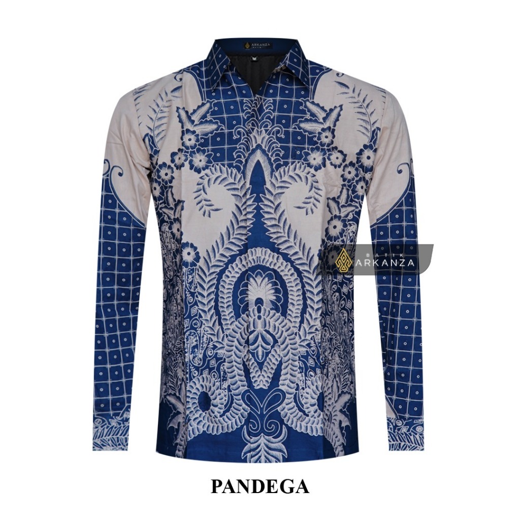 Jual BATIK ARKANZA Motif PANDEGA Hem Atasan Kemeja Baju Batik Pria Cowok Laki Slimfit Full Lapis ...