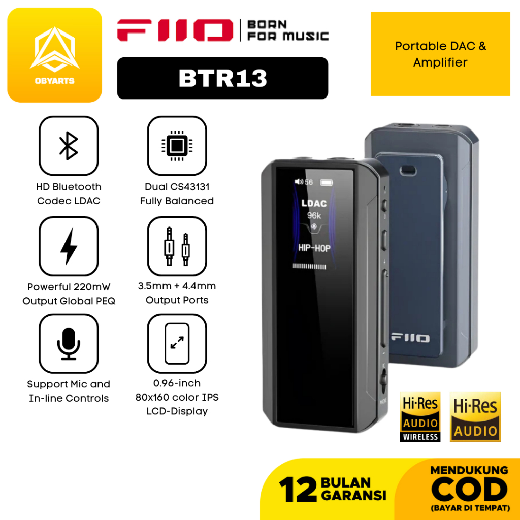 Jual FiiO BTR13 / BTR-13 / BTR 13 Portable Bluetooth DAC and Headphone ...