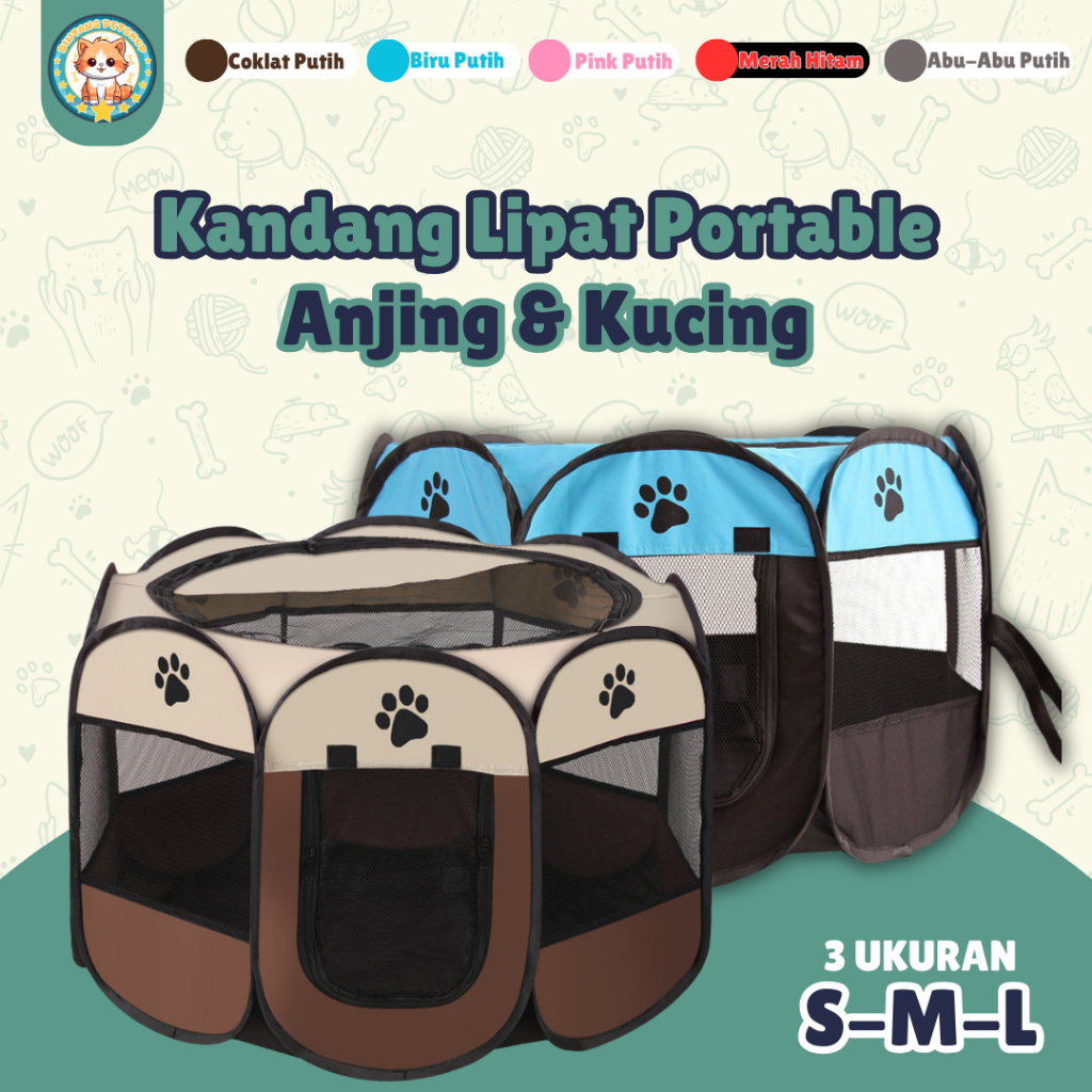 Jual [PROMO] KANDANG LIPAT KUCING ANJING PORTABLE TENDA LIPAT JUMBO ...