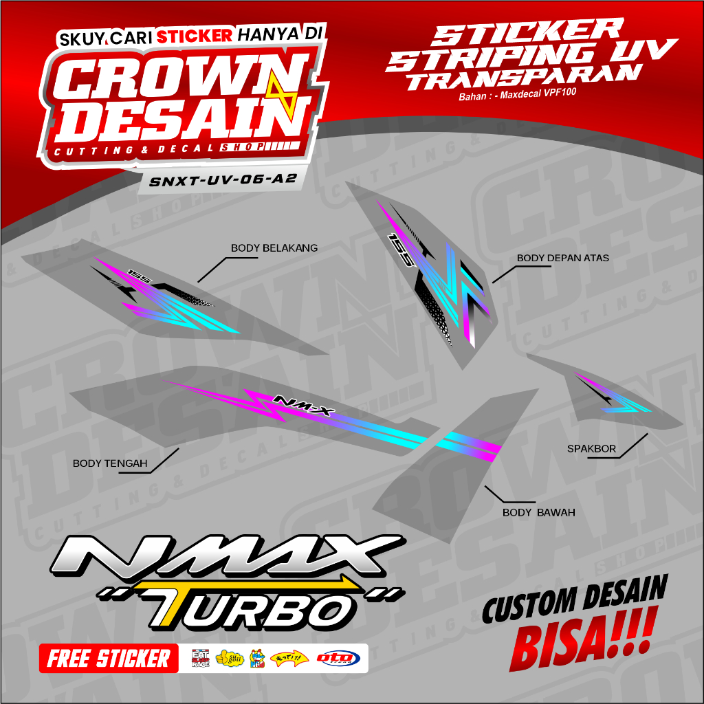 Jual Stiker Striping Transparan Nmax Neo S 2024 2025 Striping Semifull ...