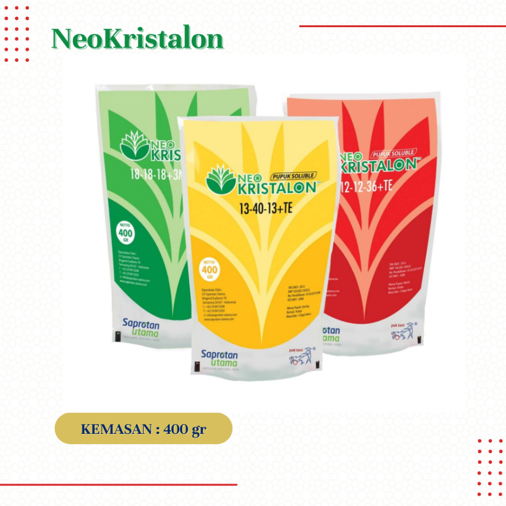 Jual Pupuk NEO KRISTALON Pak Tani 400GR | Shopee Indonesia