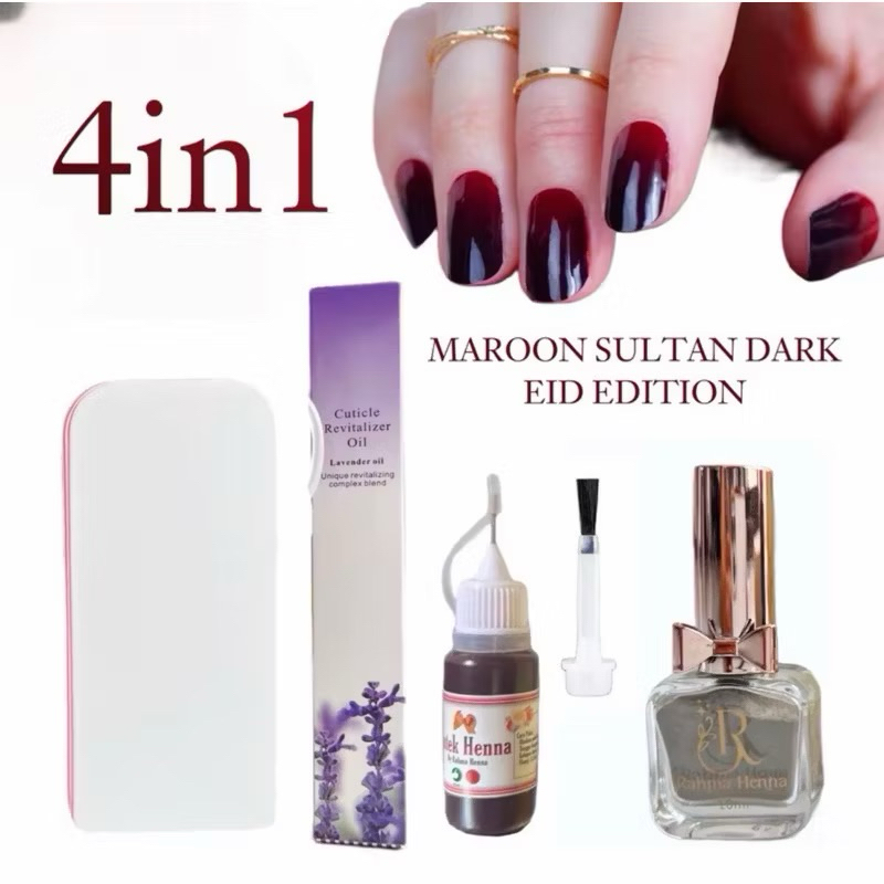 Jual Rahma Henna Sultan 1Paket Dark Maron | Shopee Indonesia