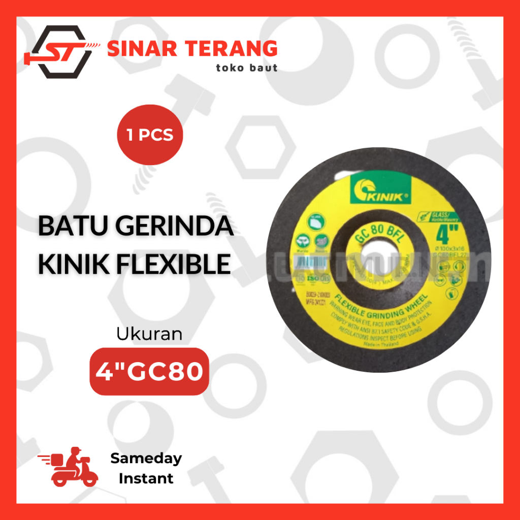Jual Batu Gerinda KINIK Flexible 4" GC 80 - Batu Gurinda poles kaca ...