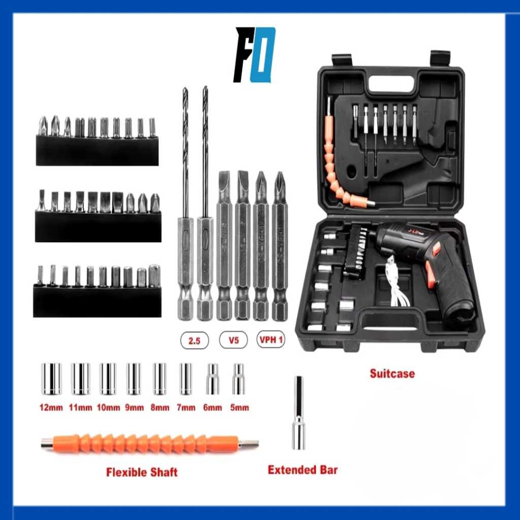 Jual (FO)Bor Set Mini Isi 47pcs 4.2V /Mesin Bor Screwdriver Baterai ...