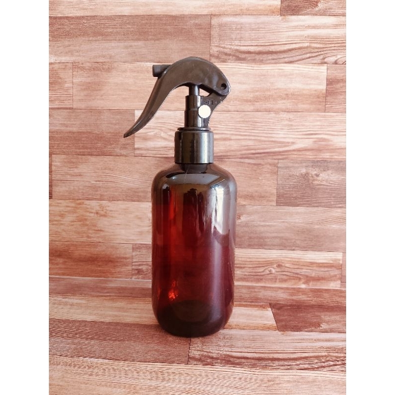 Jual Botol Plastik 250ml SBR Amber Tutup Triger Sprayer Hitam Bebek | Shopee Indonesia