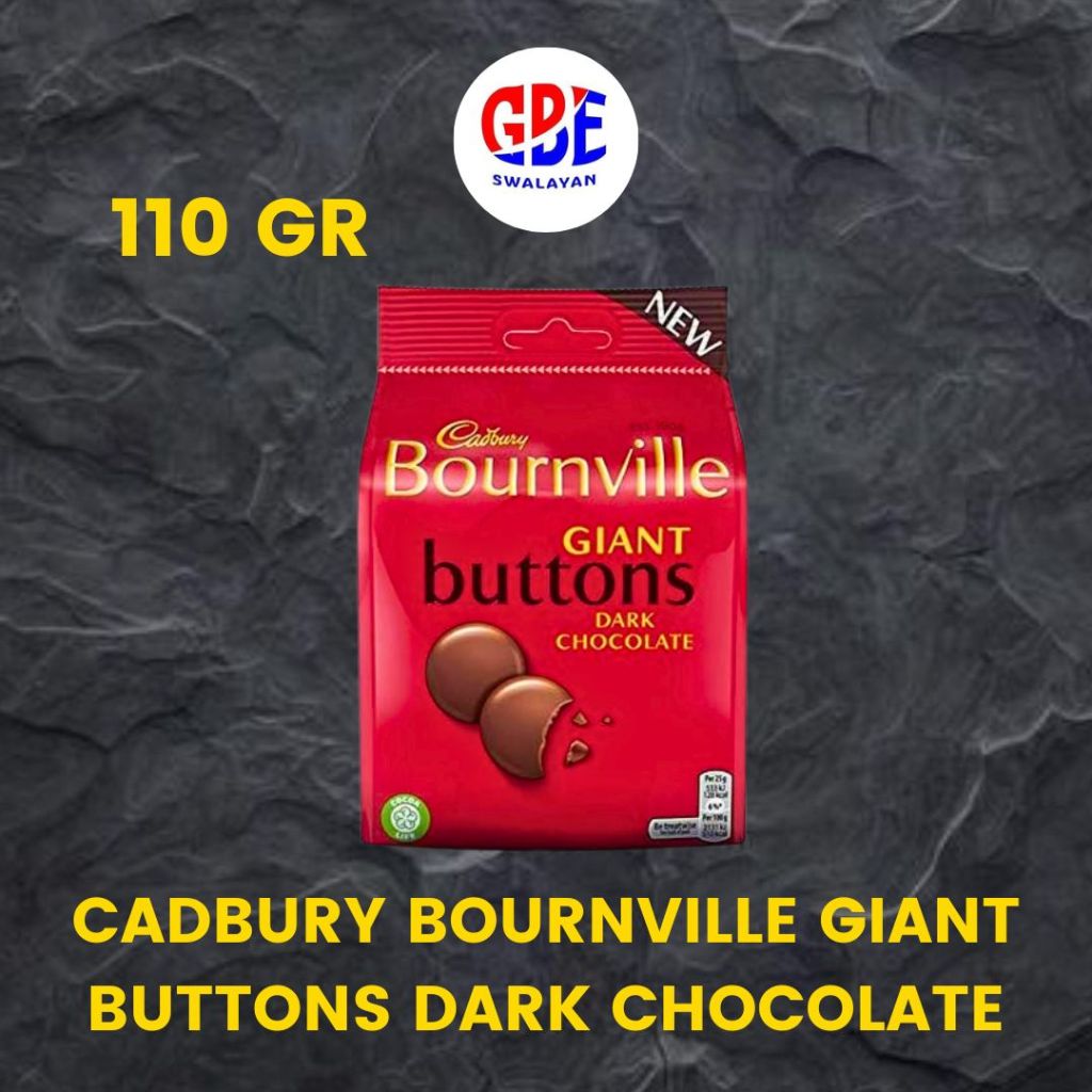 Jual CADBURY BOURNVILLE GIANT BUTTONS DARK CHOCOLATE 110GR | Shopee ...