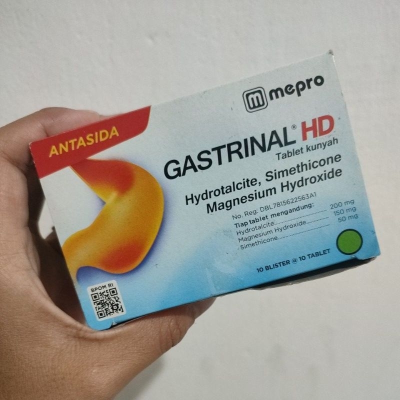 Jual Gastrinal HD strip isi 10 tablet kunyah asam lambung kembung begah ...