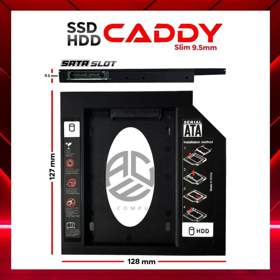 Jual CADDY SLIM 9.5MM SATA | Shopee Indonesia
