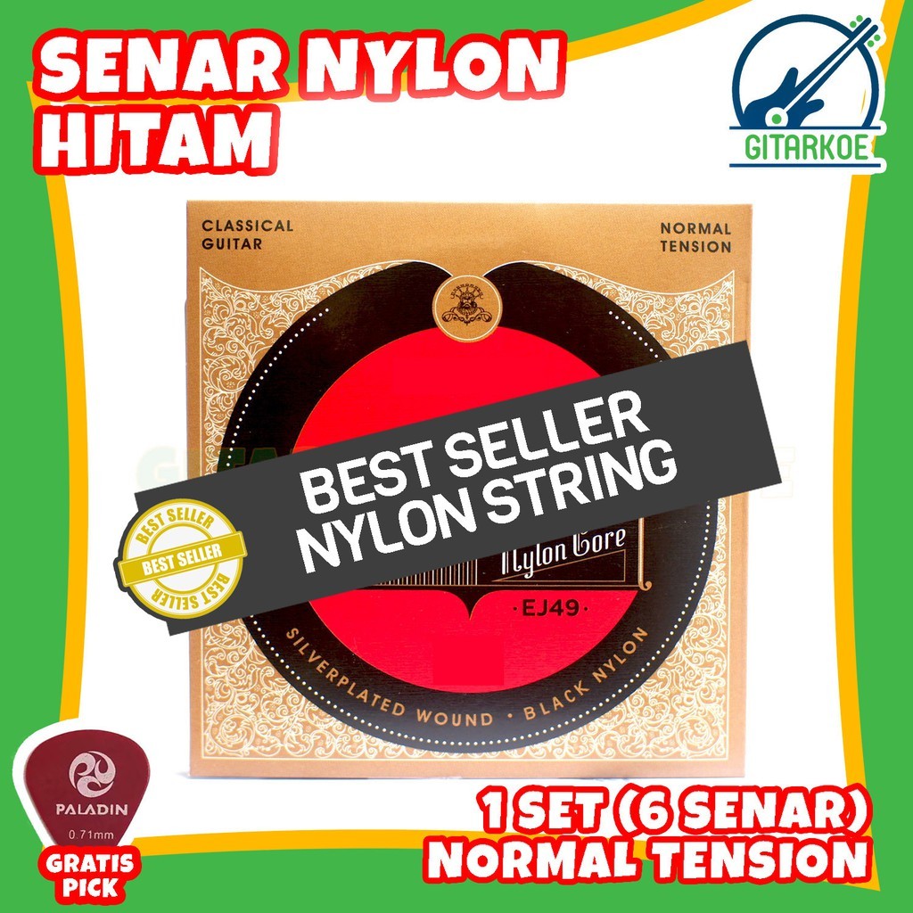 Jual Senar Gitar Klasik Nilon Classic Nylon 1 Set EJ49 Normal / Low ...