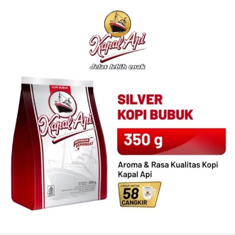 Jual Kopi Kapal Api 350gram Silver | Shopee Indonesia
