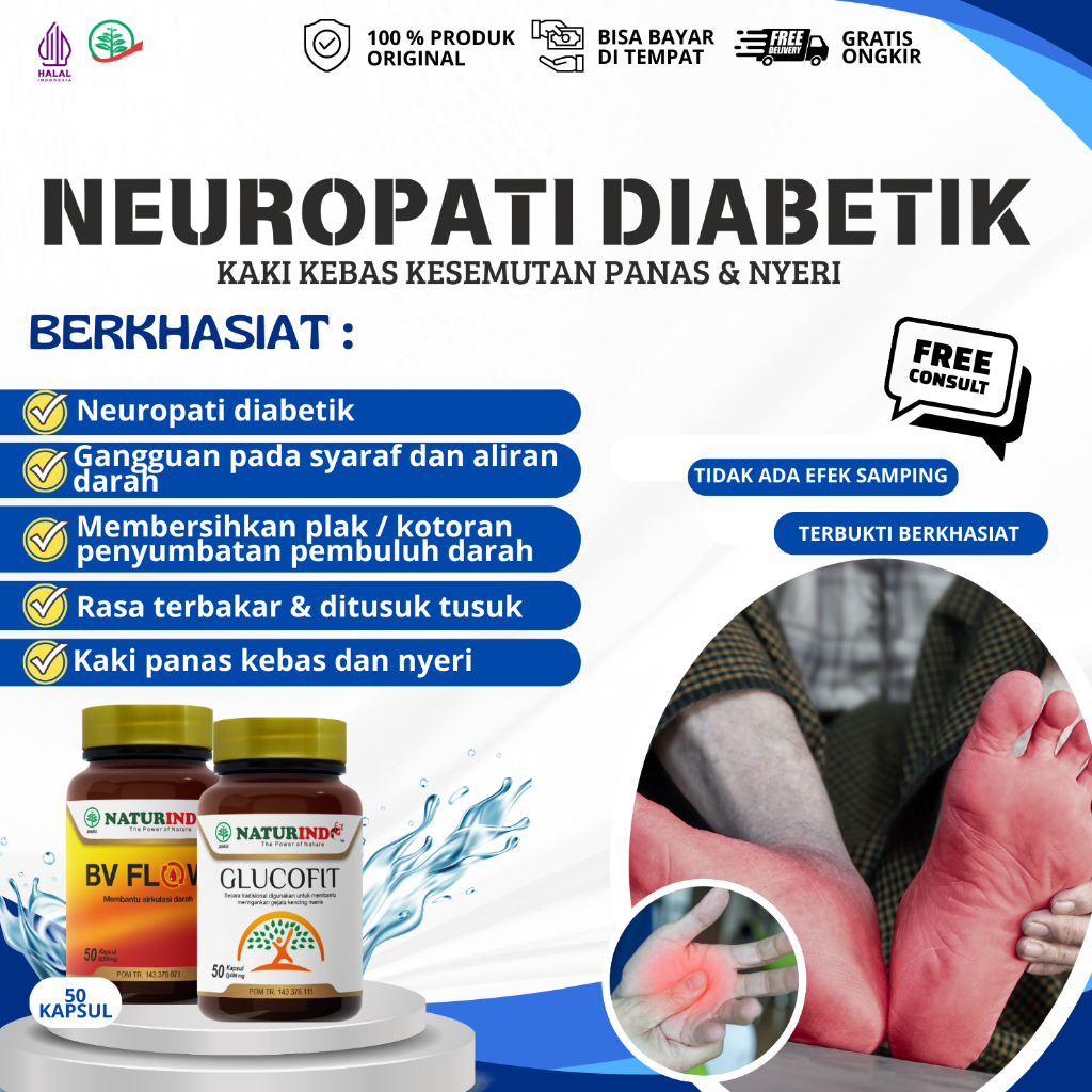 Jual Obat Kaki Panas Neuropati Diabetik Terasa Terbakar Diabetes ...