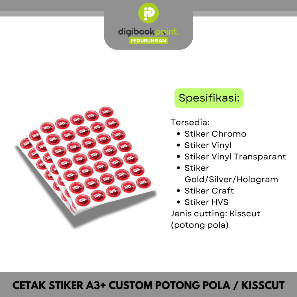 Jual Cetak Sticker Free Custom Bahan Chromo Vinyl Metalik Hologram ...