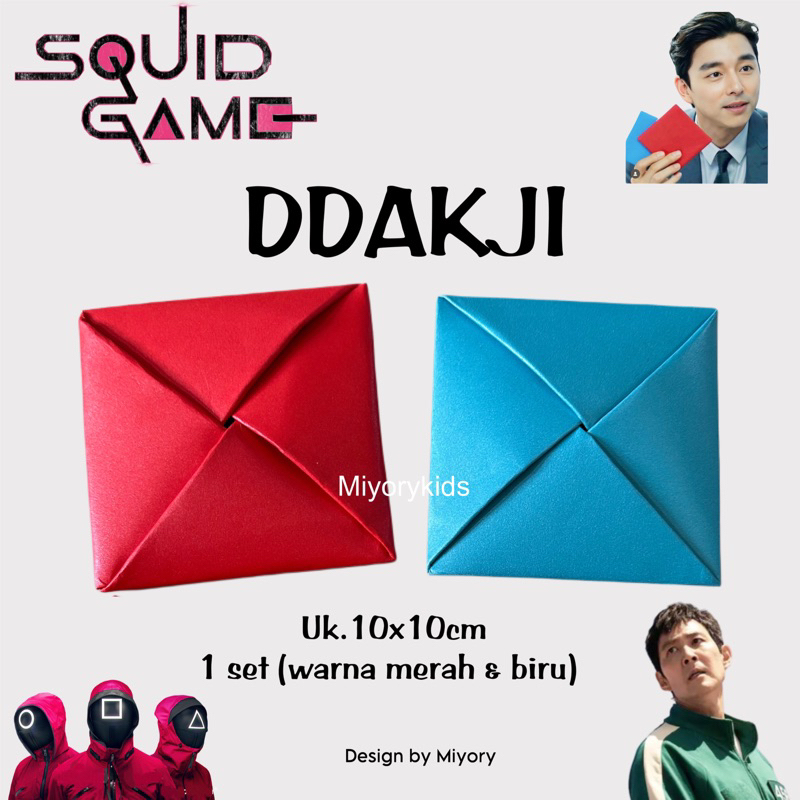 Jual Ddakji Squid Game , Permainan Ddakji korea squid game kertas tebal | Shopee Indonesia