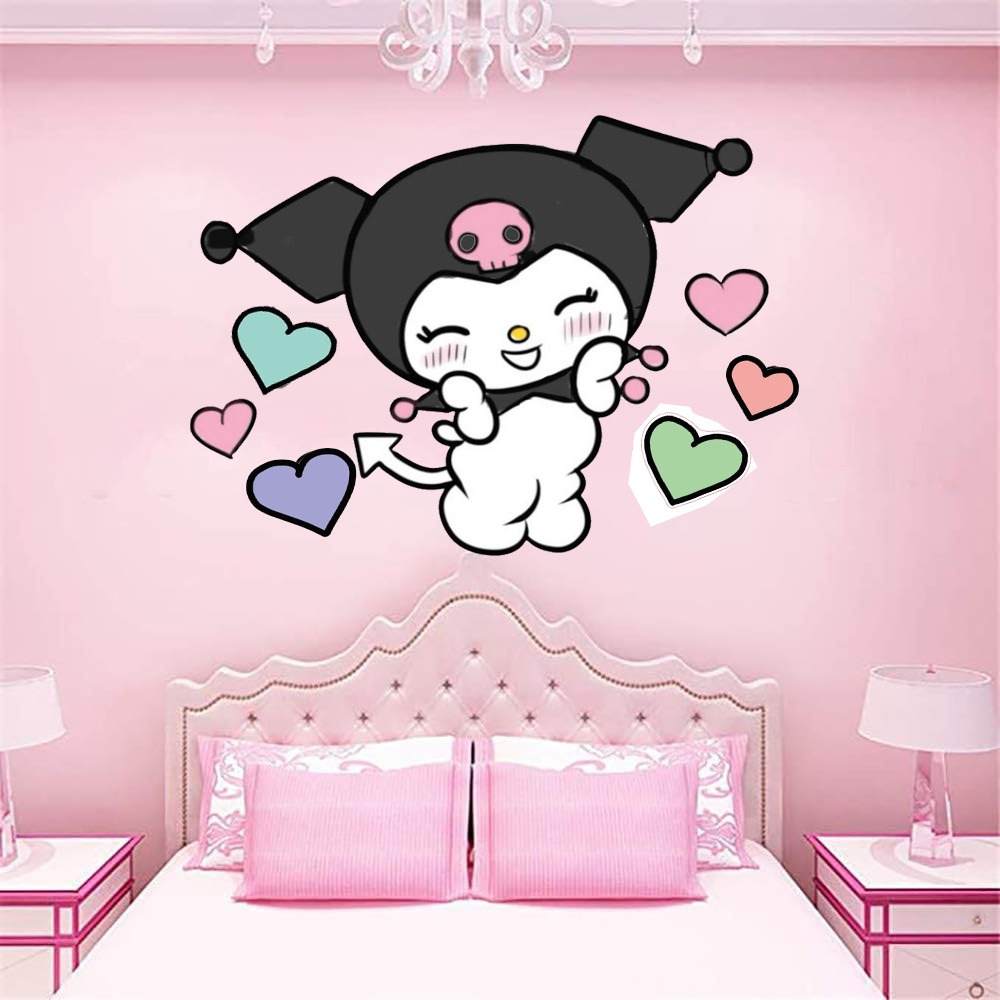Jual WALLSTIKER STIKER DINDING MOTIF SANRIO KUROMI LUCU DEKORASI RUMAH DEKOR HIASAN TEMPELAN ...