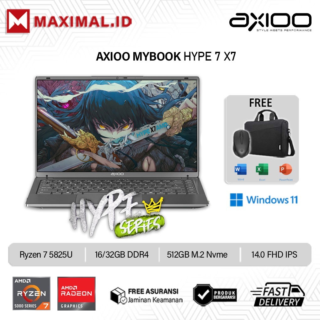 Jual Laptop AXIOO Hype 7 X7 Dan X8 AMD Ryzen 7 5825U/6800H 32GB 512GB ...