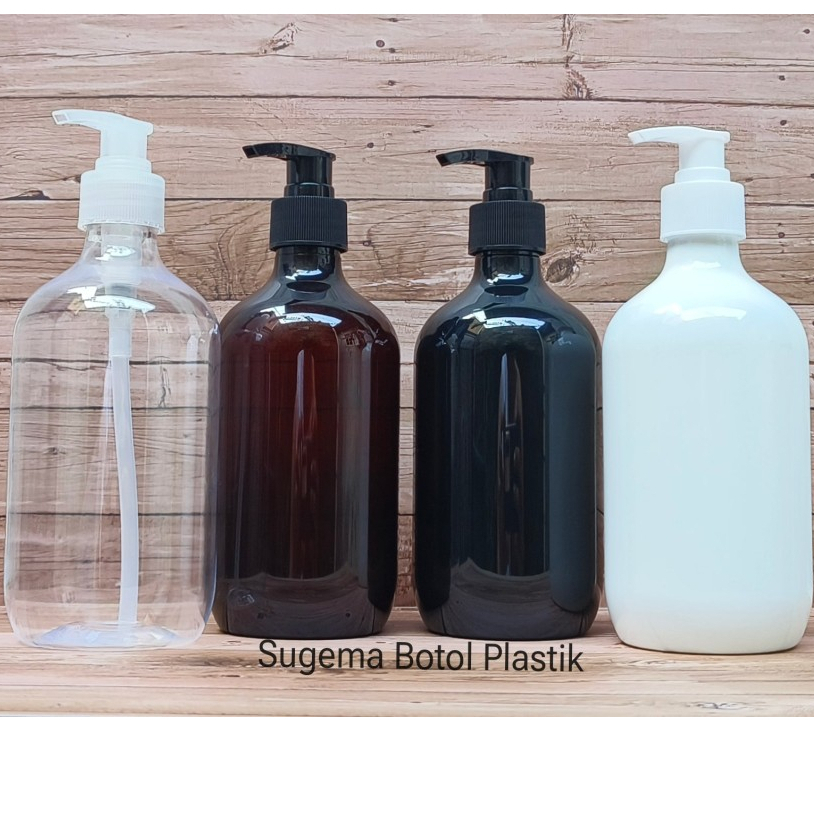Jual Botol Pump 500ml Mada Coklat / Botol Plastik Pet 500ml Neck 28mm Bening Tebal Tutup Pump ...