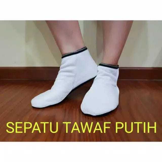 Jual KAOS KAKI TAWAF PUTIH POLOS / KAOS KAKI TAWAF /SEPATU TAWAF ...