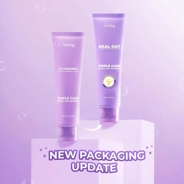 Jual Facetology Triple Care Facial Gel Cleanser Sabun Cuci Muka Gentle ...