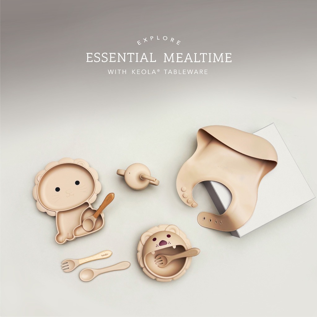 Jual Keola 9 pcs Lion Gift Set Box / Essential Mealtime Feeding Set ...