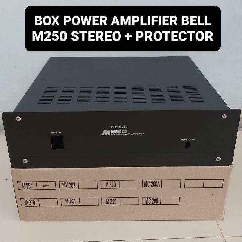 Jual BELL Box Power Amplifier M250 Stereo Protector Besi Plat Boks ...