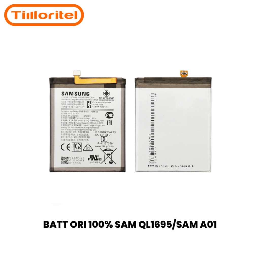 Jual BATERAI ORIGINAL SAMSUNG A01 QL1695 | Shopee Indonesia