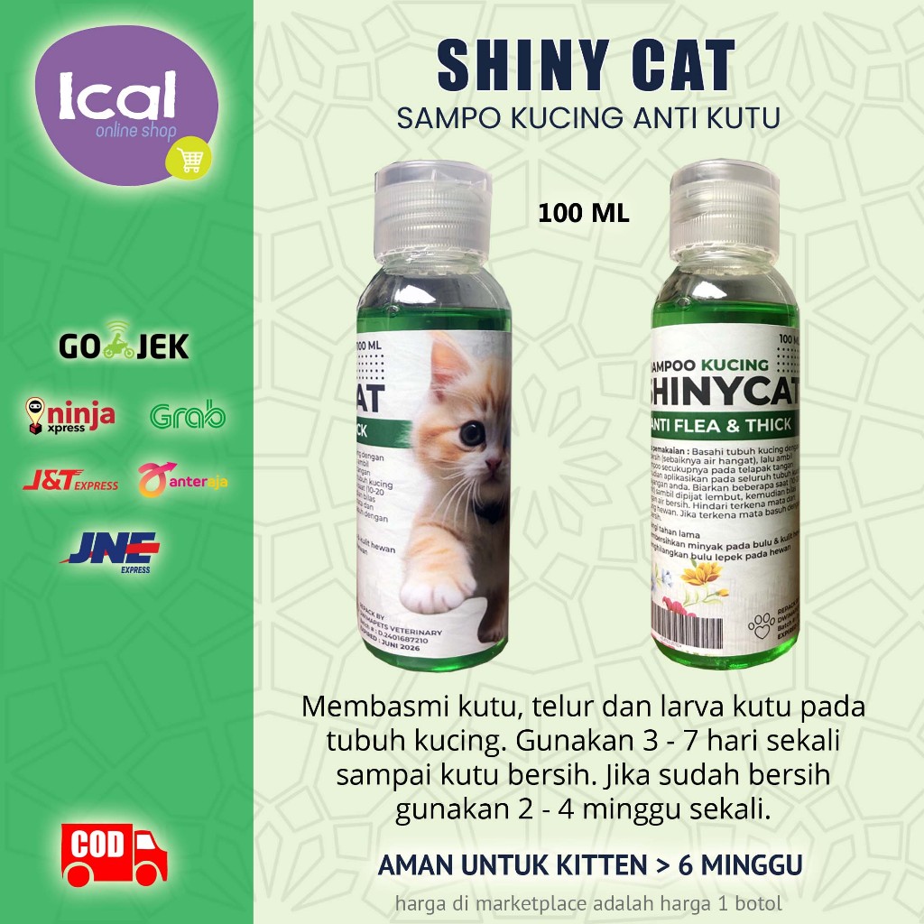 Jual Sampo Kucing Anti Kutu ShinyCat 100 ML | Shopee Indonesia