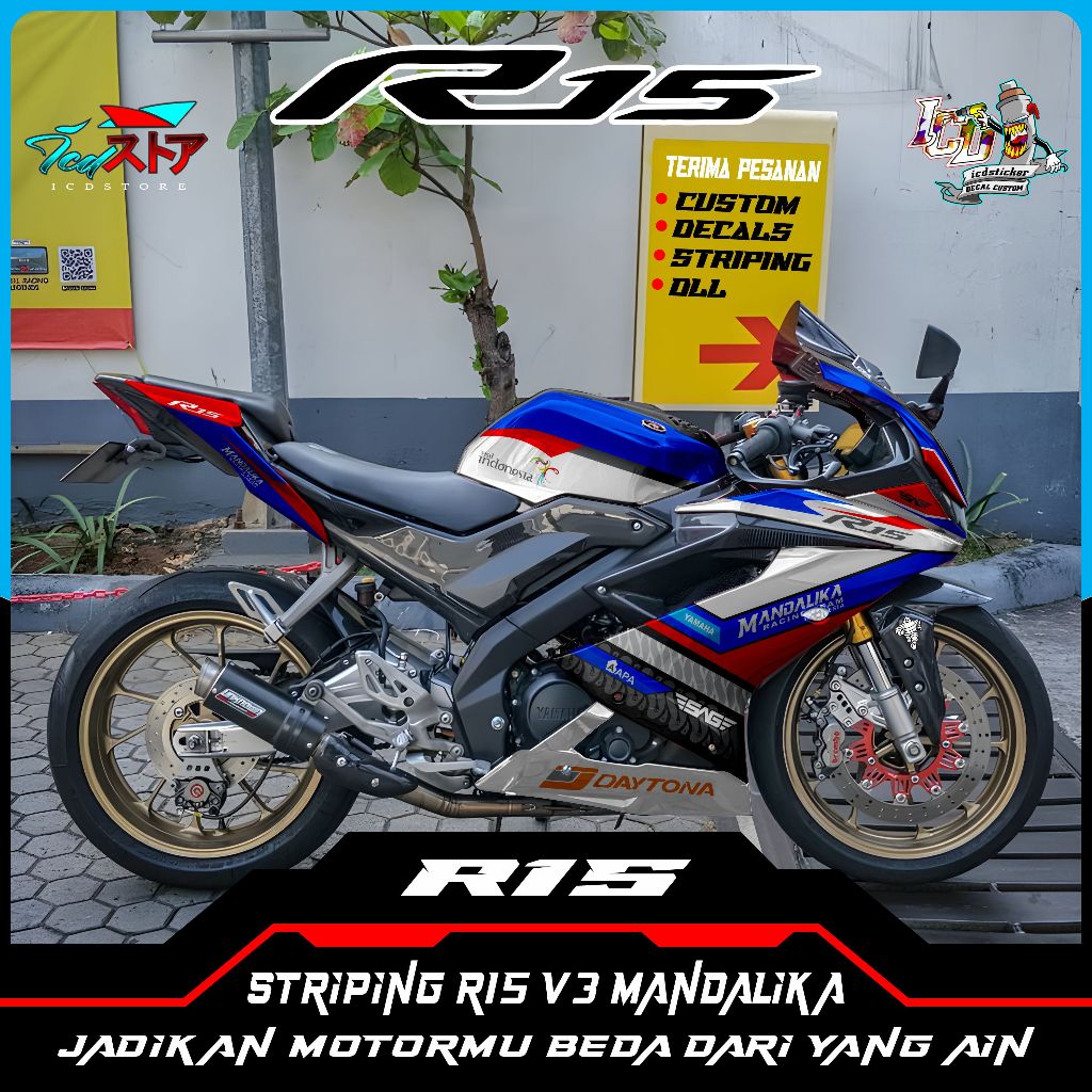 Jual Decal R15 V3 Stiker - Sticker Motor R15 V3 - Sticker Yamaha R15 V3 ...