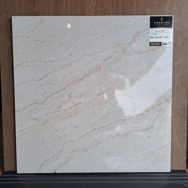 Jual Keramik Lantai Cuting Mulia Signature 50x50 REC POLAR IVORY ...