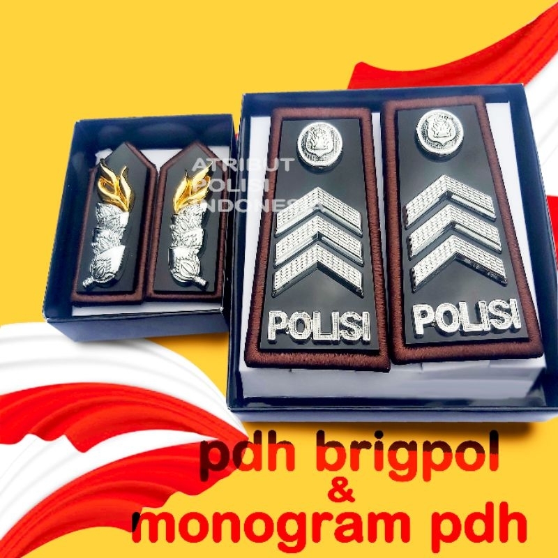 Jual Paket 1 Pangkat Pdh Brigadir Polisi BRIGPOL Dan MONOGRAM Pdh ...