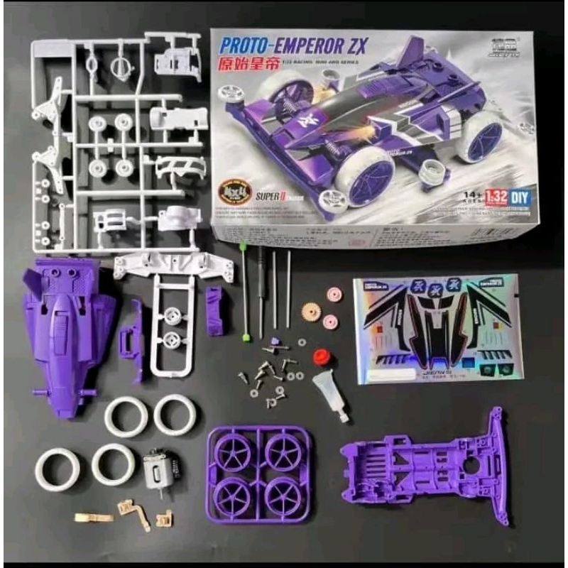 Jual Rep tamiya mini 4wd merek jiepin proto emperor zx super 2 chassis ...