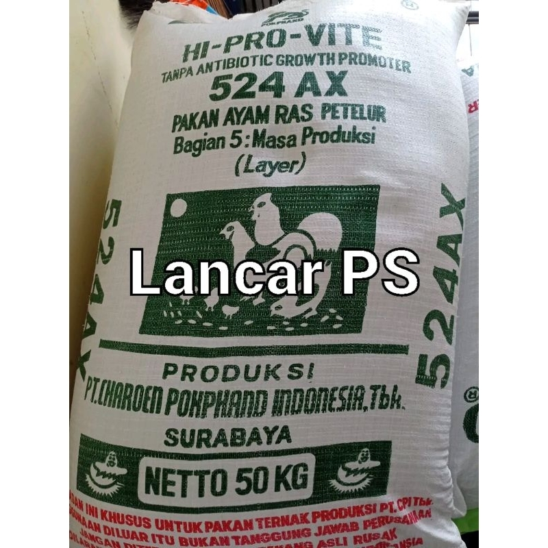 Jual Pur pakan ayam petelur Hi pro vite 524 AX masa produksi layer 1 kg ...