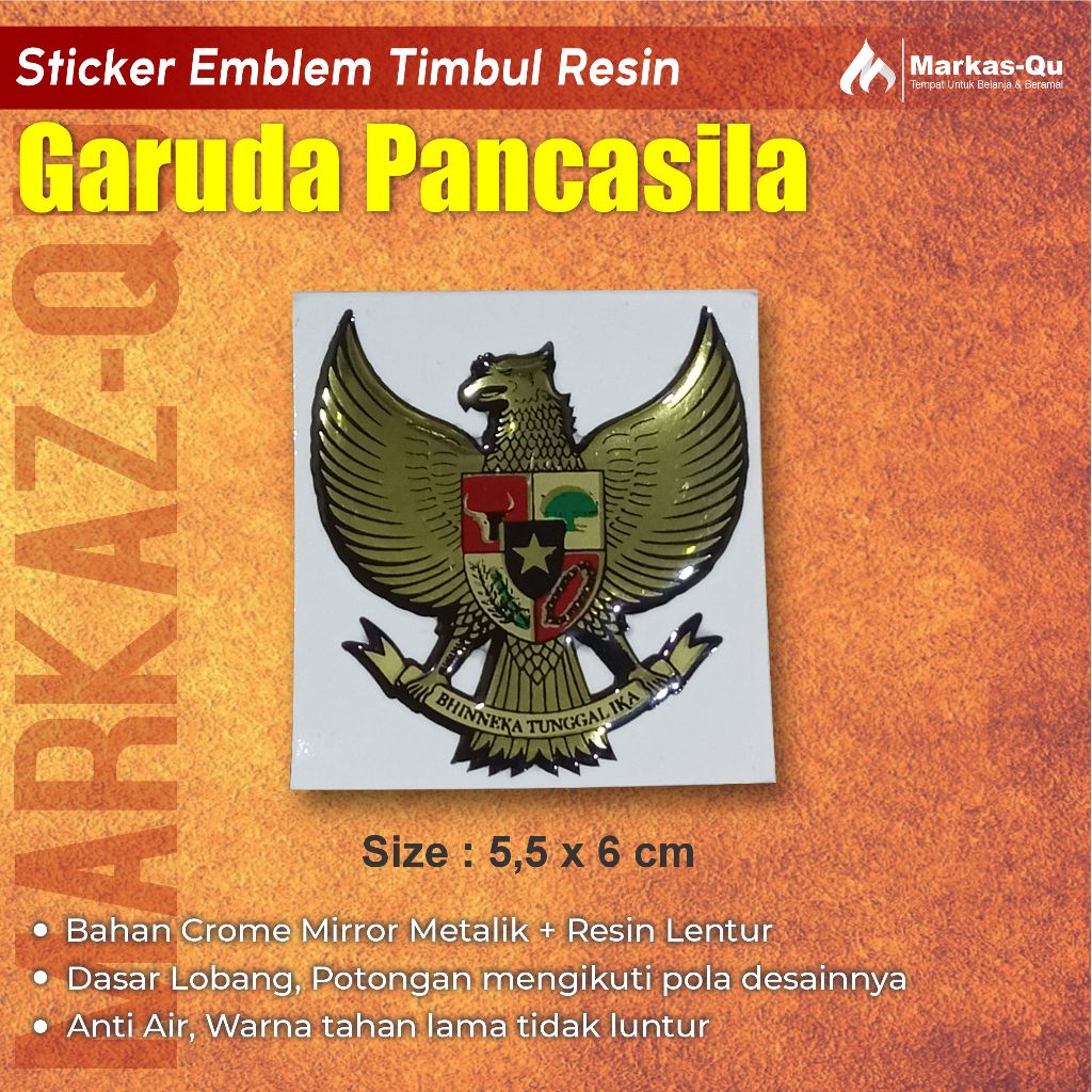 Jual Sticker Emblem Timbul Garuda Pancasila 6 cm | Shopee Indonesia