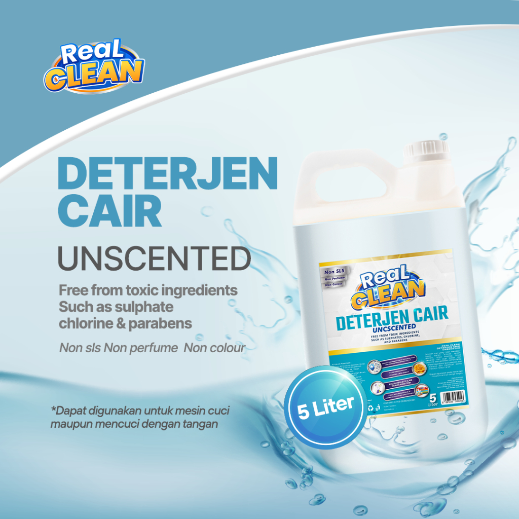 Jual Real Clean Deterjen Cair Laundry Unscented Non SLS Non Perfume Non Colour | Shopee Indonesia