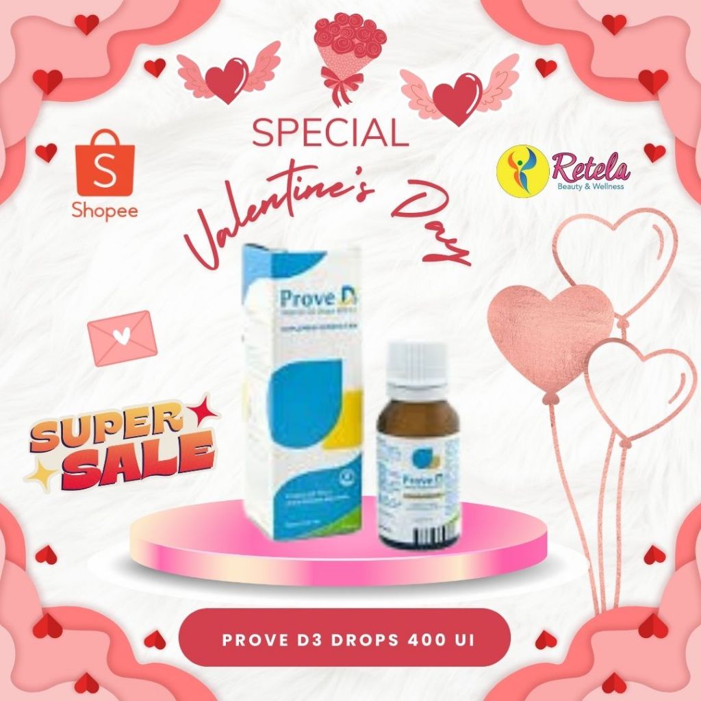 Jual PROVE D3 VIT D3 DROPS 12.5ML / VITAMIN D3 400IU | Shopee Indonesia